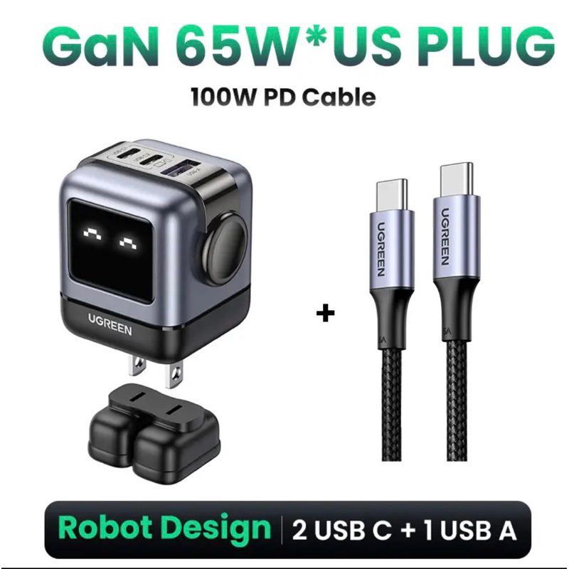 ( Sạc Robot Ugreen ) Củ Sạc Nhanh Robot 65W 30W UGREEN Usb-C Mini / 30W ...