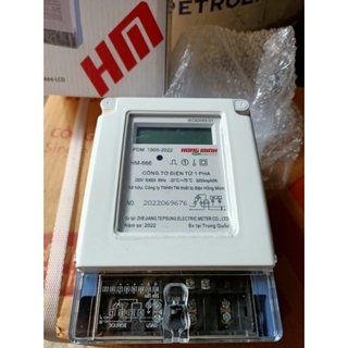 Công tơ điện 1 pha kiểu điện tử HM-666 hồng minh loại đắt | Shopee Việt Nam