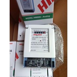 Công tơ điện 1 pha kiểu cơ HM-666 hồng minh loại rẻ | Shopee Việt Nam
