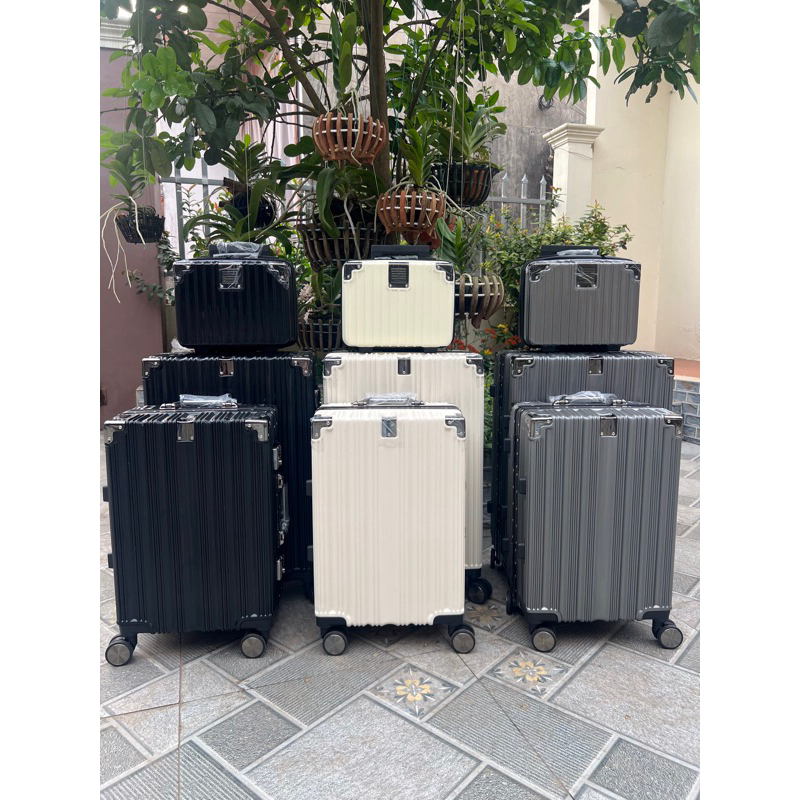 COMBO VALI KHUNG NHÔM KHOÁ SẬP SIZE 20-24 + CỐP MINI | Shopee Việt Nam