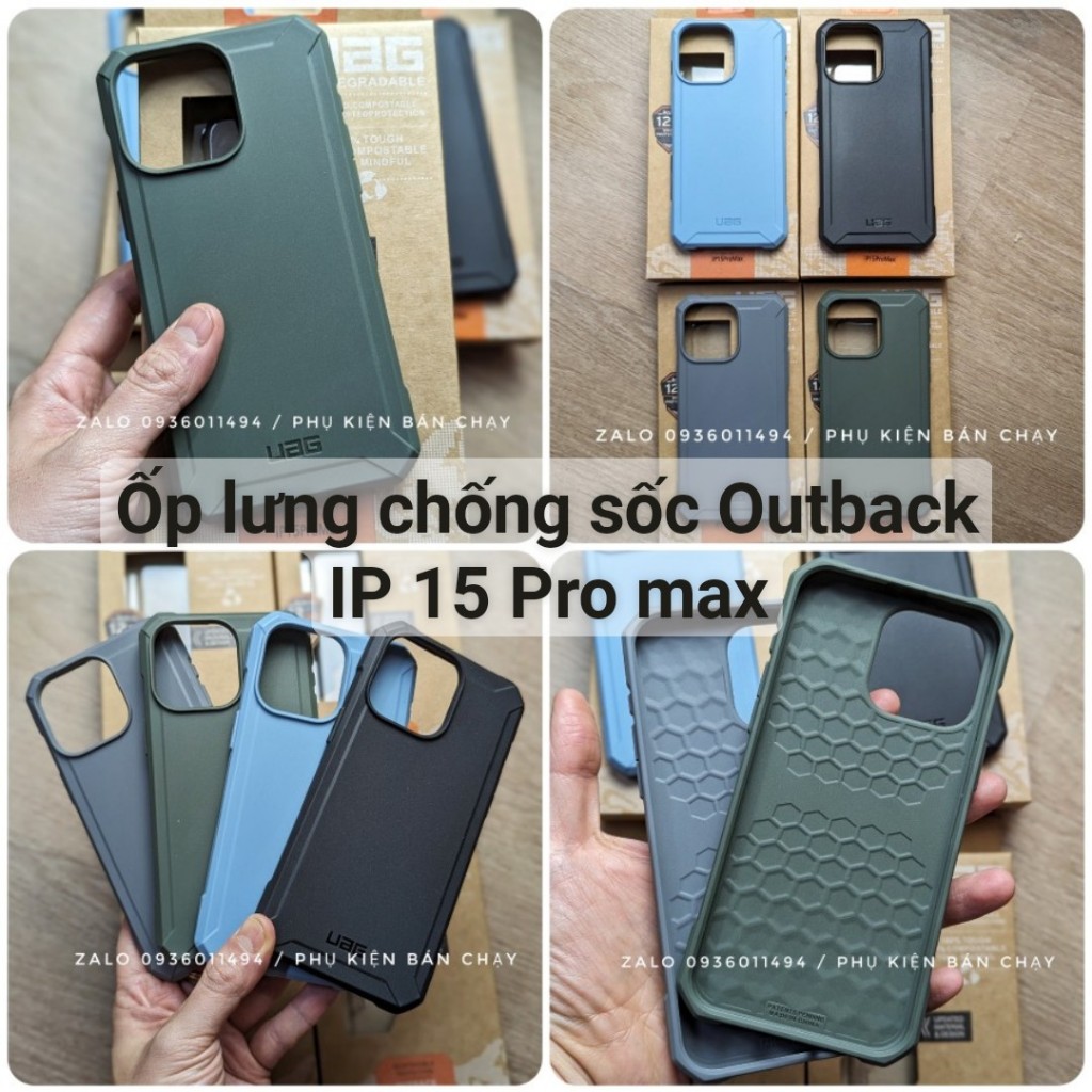 Ốp lưng chống sốc UAG BIODEGRADABLE outback IP 15 Pro max / 14 Pro 14 ...