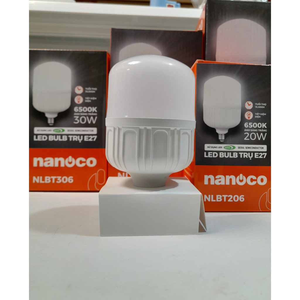 Bóng bulb trụ Titan LED E27 Nanoco 20W/ 30W/ 40W/ 50W - ánh sáng trắng ...