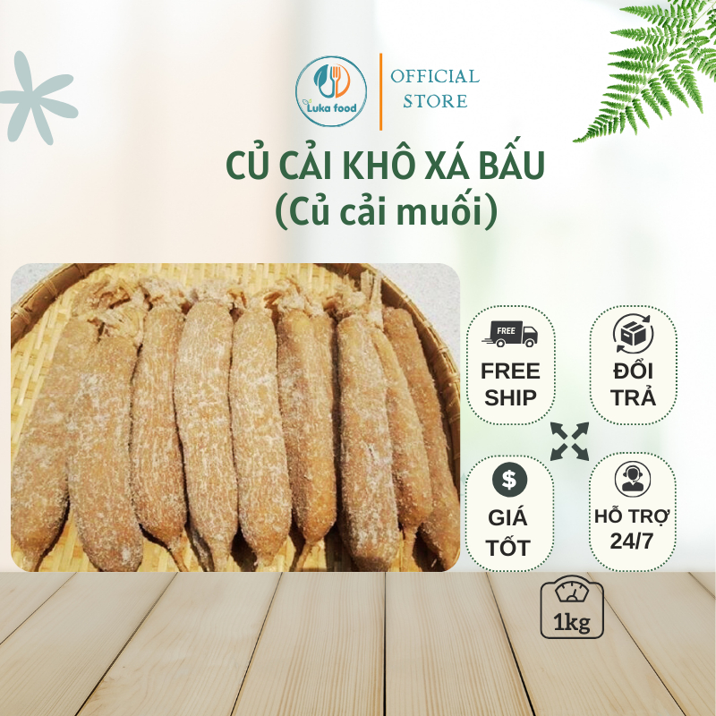 Củ cải muối, củ cải khô muối gói 1kg thơm ngon - Luka Food | Shopee ...