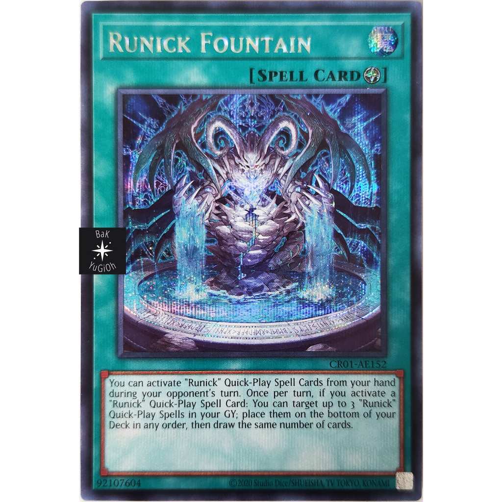 [BaK Yu-Gi-Oh!] [Thẻ Bài Chính Hãng] Runick Fountain |AE| Secret Rare ...