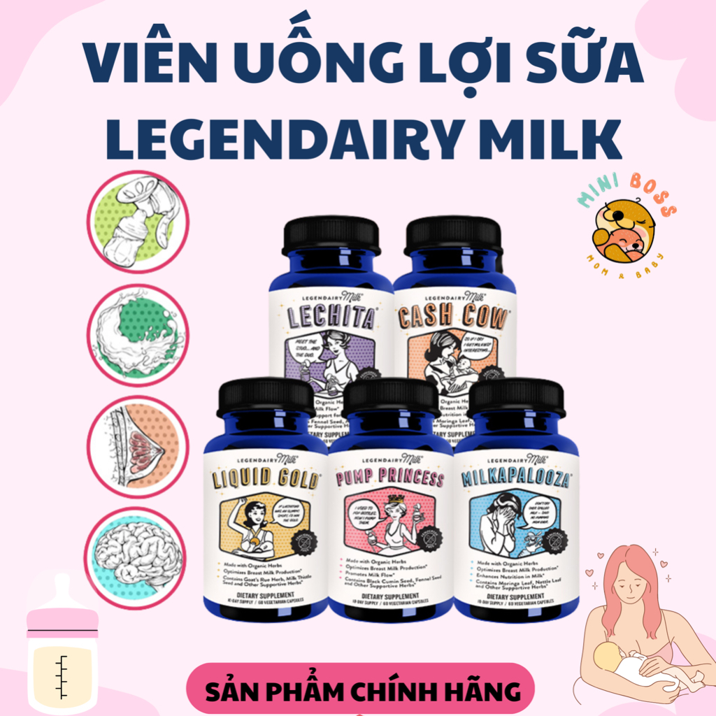 Viên Uống Lợi Sữa Hữu Cơ LEGENDAIRY MILK - Mỹ - Hộp 60 viên [ Hàng Air ...