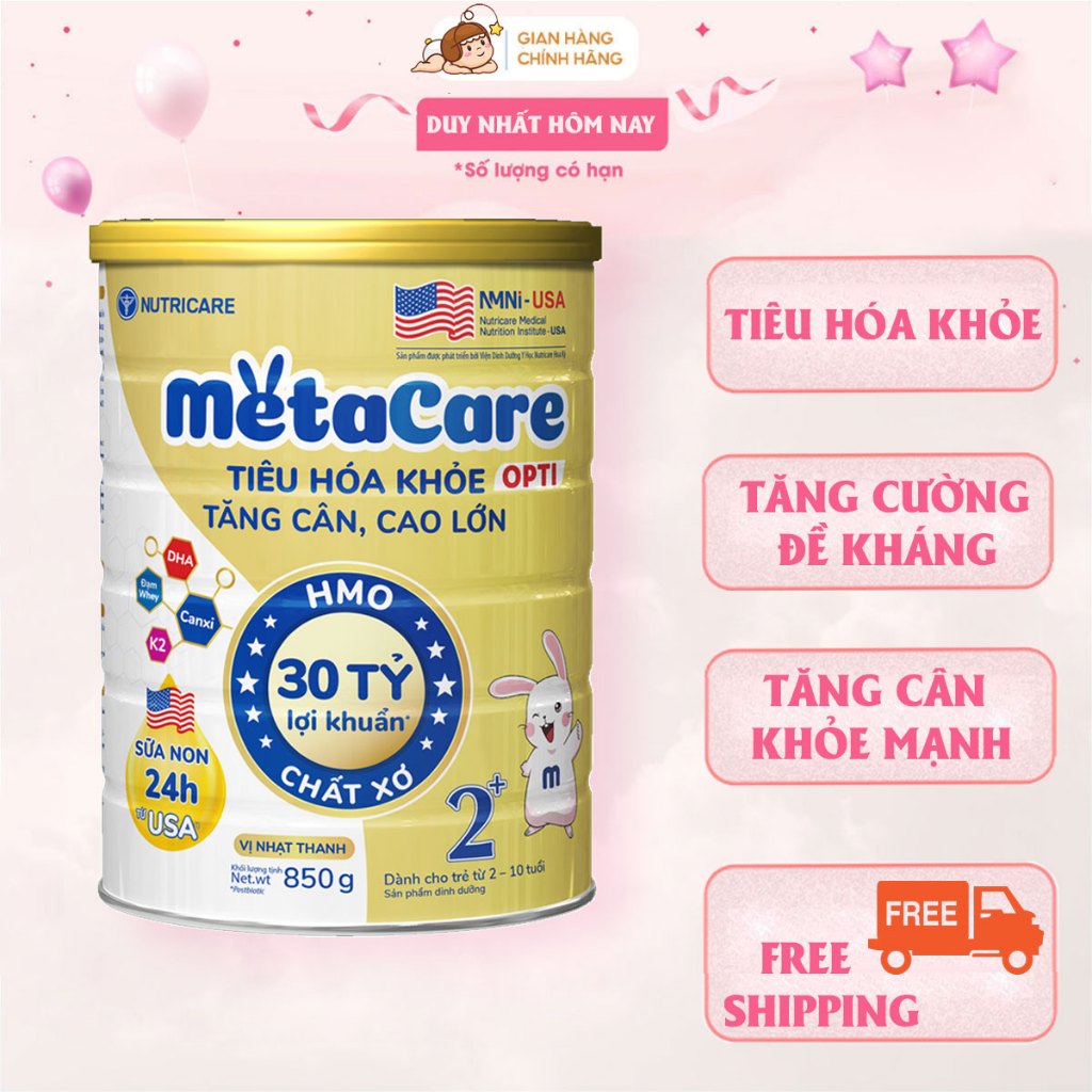 Sữa Bột Nutricare Metacare OPTI 0,1, 2+ 850g - Tiêu Hoá Khoẻ, Tăng Cân Cao Lớn.Date dài | Shopee ...