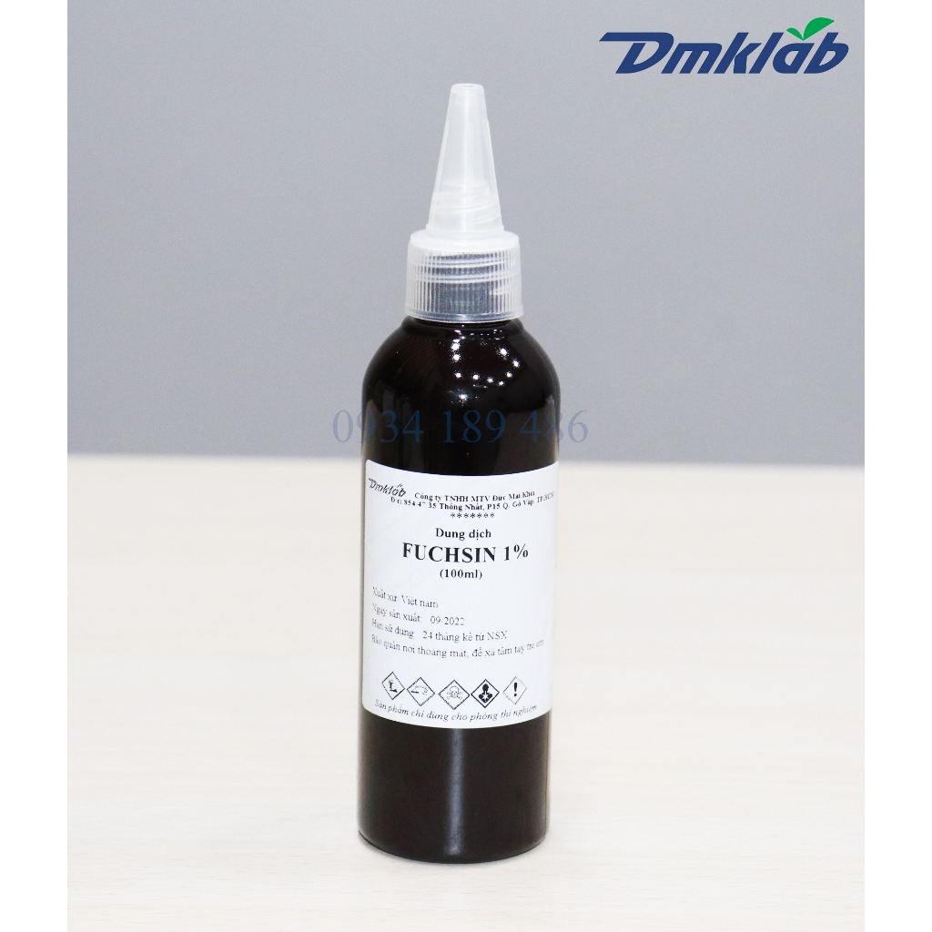Dung dịch nhuộm Fuchsin 1% C20H17N3Na2O9S3 CAS 3244-88-0 VN 100ml ...