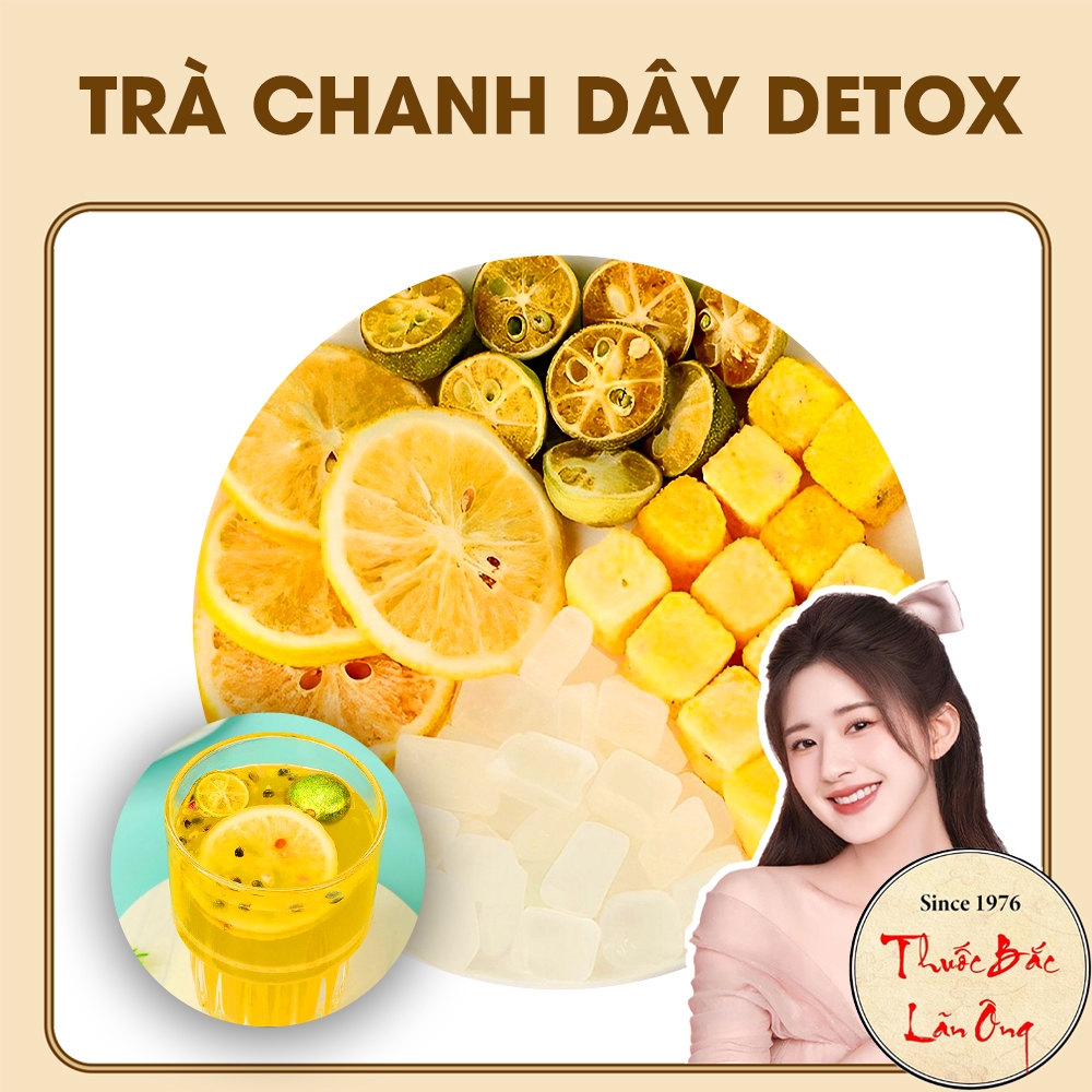 Trà chanh dây kim quất, nước uống hoa quả Triệu Lộ Tư trắng da, detox, sấy thăng hoa đông khô ...