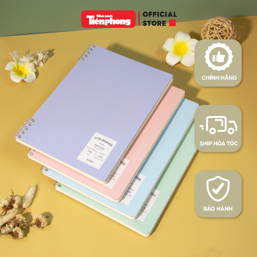 Vở B5 KLONG kẹp còng nhựa 2 đầu 120 trang - MS 810 | Shopee Việt Nam