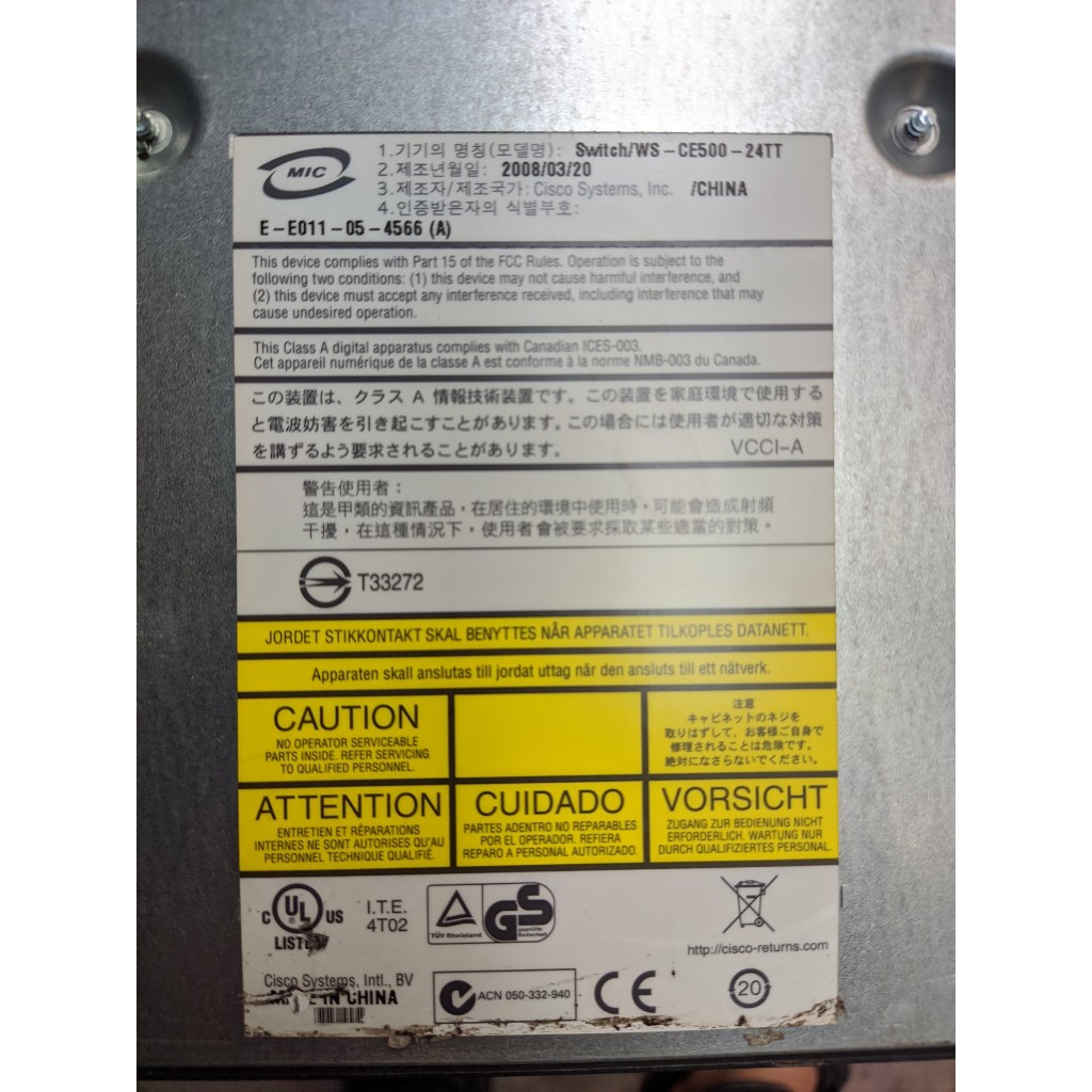 Switch - Bộ chia mạng 24 cổng Cisco WS-CE500-24TT 24 port | Shopee Việt Nam