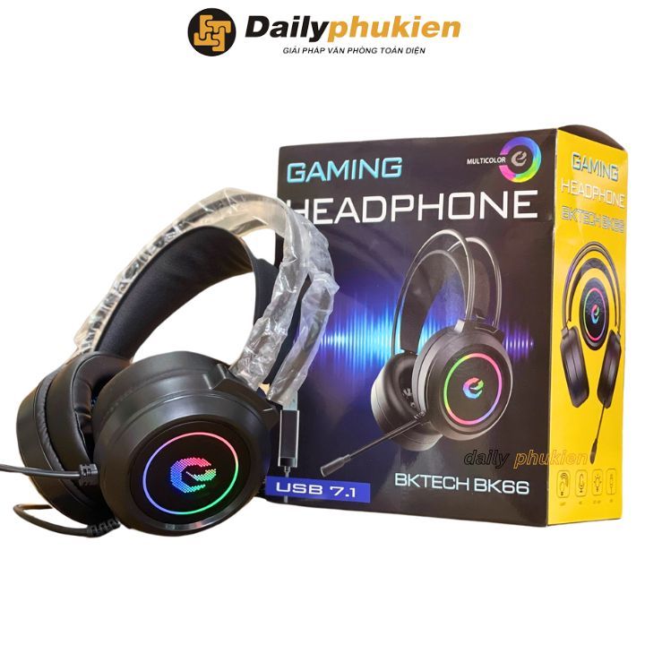 Tai nghe chùm tai BKtech âm 7.1 có mic cổng usb cho pc, laptop | Shopee Việt Nam