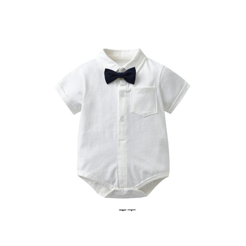 Body Sơ Mi Trắng Công Tử TTT Baby, Chất Cotton Organic Cao Cấp, Kèm Nơ ...