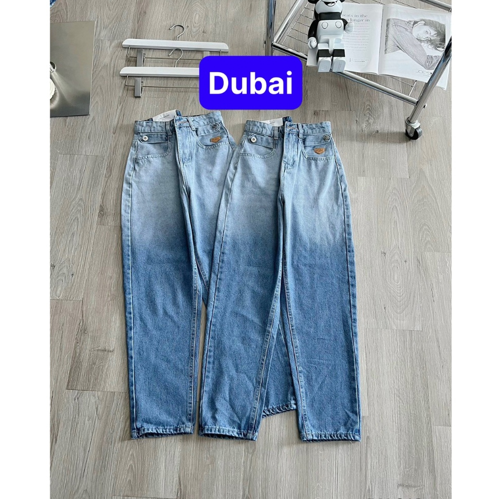QUẦN BAGGY JEAN NỮ LƯNG CAO NÂNG MÔNG CHẤT BÒ LOANG 2 MÀU PHONG CÁCH ...