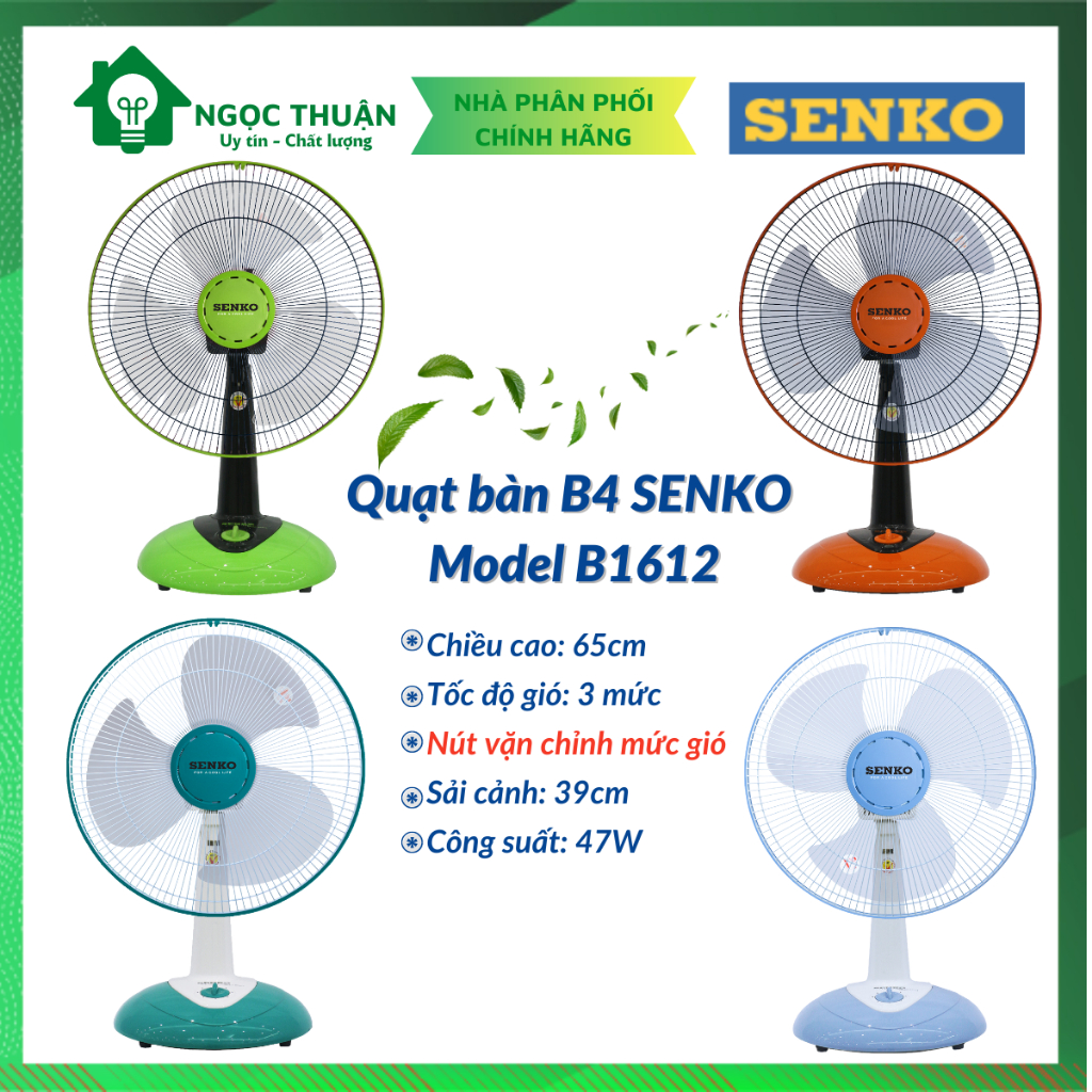 [Chính hãng] Quạt bàn Senko B1612 47W chiều cao 67cm Fan QuạT | Shopee ...
