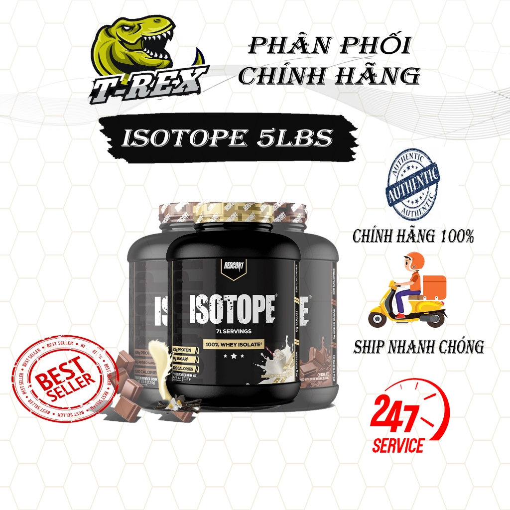 Isotope Redcon1 | Whey Isolate hủ 5lbs | Hỗ trợ tăng cơ , bổ sung ...