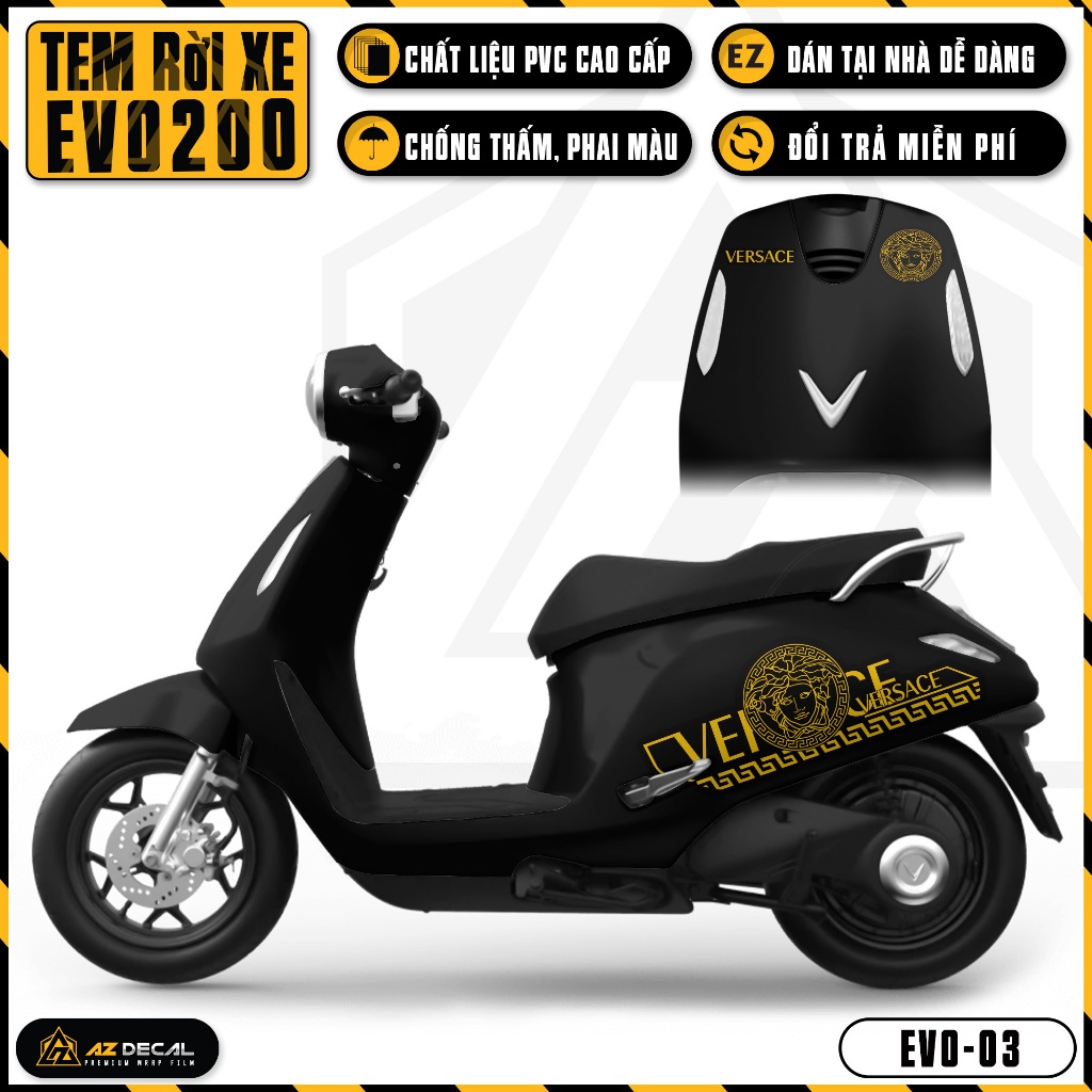 Decal Xe Máy Evo 200 | EVO-03 | Team Decal Hình Dán Xe Máy Evo 200 ...
