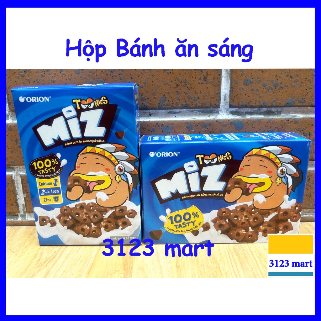 (hsd 03/2025) Bánh ăn sáng/ Bánh quy socola Miz Orion Toonies hộp 54g ...