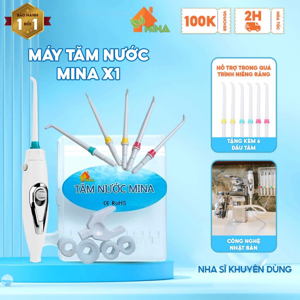 Tăm Nước Mina. Model X1 Công nghệ Nhật. Vệ sinh răng miệng. Máy Tăm ...