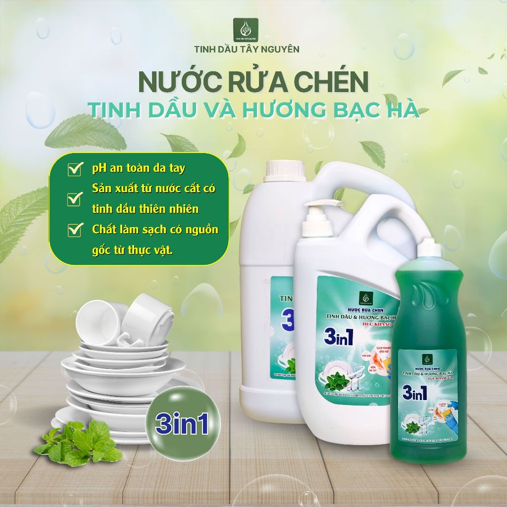Nước Rửa Chén Tinh Dầu & Hương Bạc Hà | Shopee Việt Nam