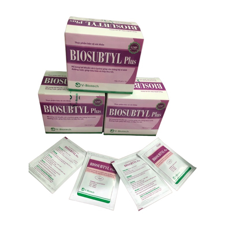 Men vi sinh dạng gói BIOSUBTYL Plus (Hộp 25 gói) Bổ sung lợi khuẩn và ...