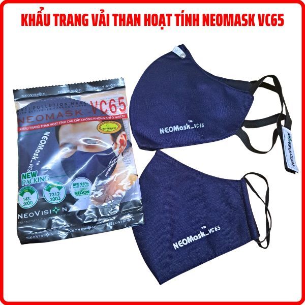 Khẩu trang than hoạt tính Neovision Neomask VC65 kháng khuẩn, chống bụi ...