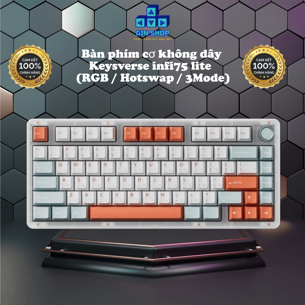 Bàn phím cơ Infi75 Lite | Mạch Xuôi 3 Modes | Màn Hình LCD | Shopee ...