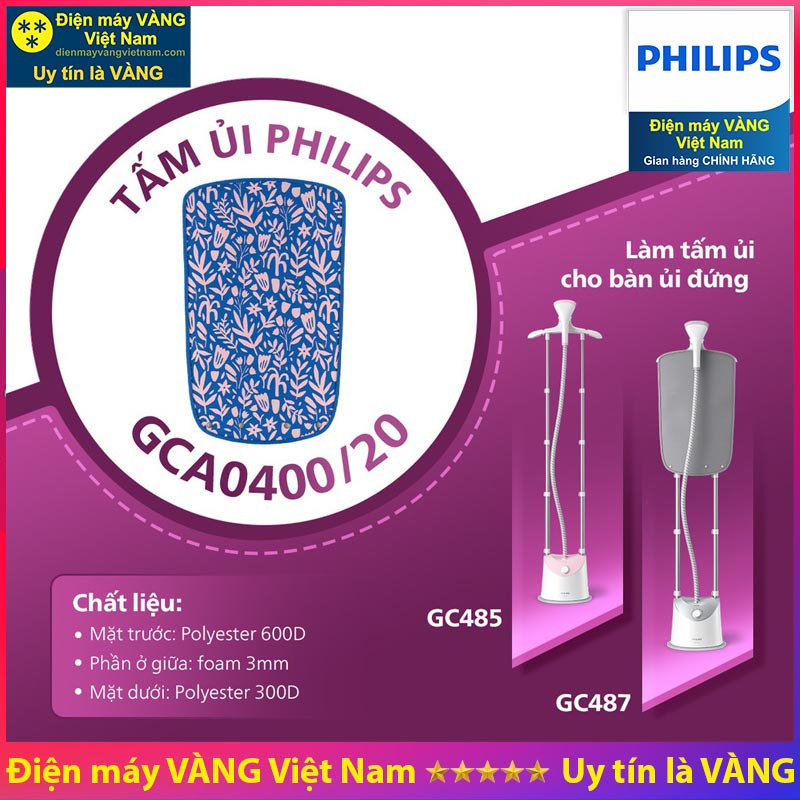 Tấm ủi Philips GCA0400 / 20 phụ kiện cho bản ủi đứng Philips GC487 và ...