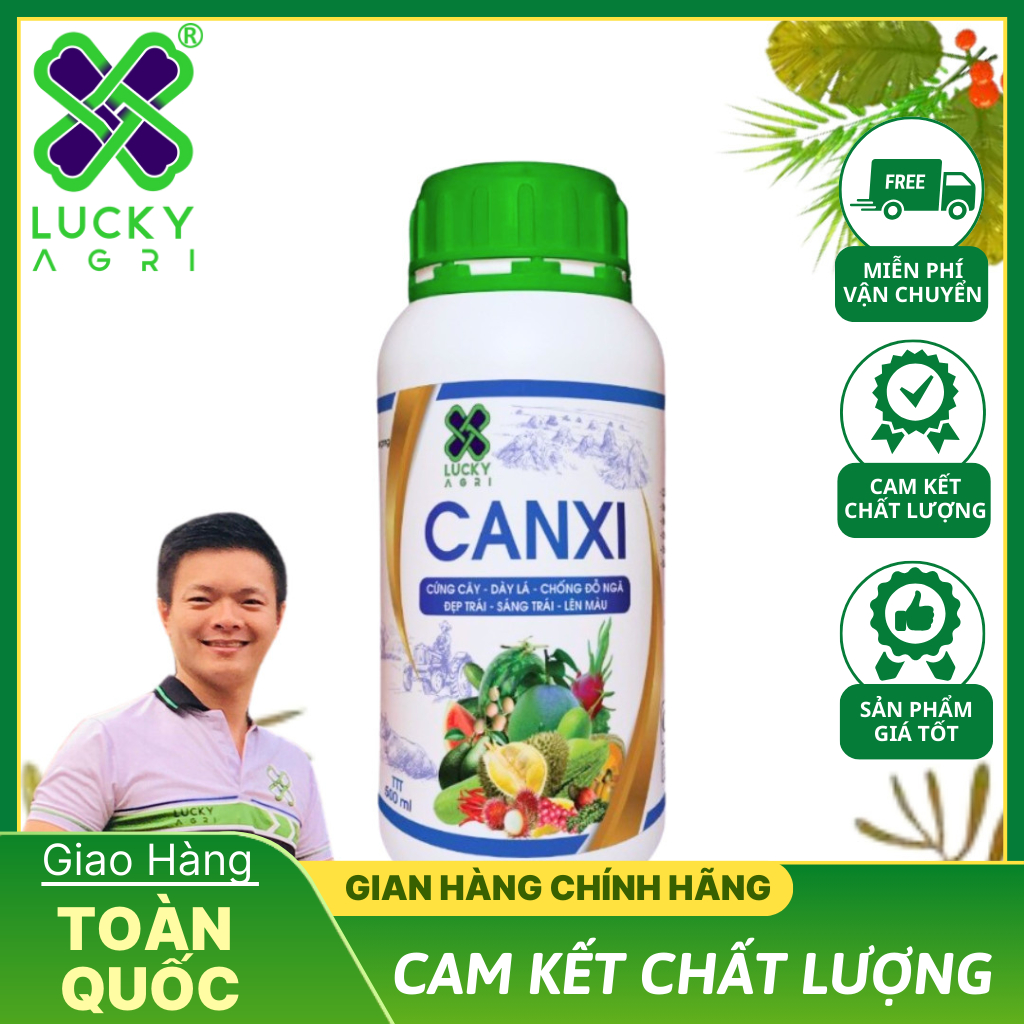 Phân bón CANXI LUCKY Chai 500ml Cung Cấp Canxi Chống Vàng Lá Nứt Cuống ...