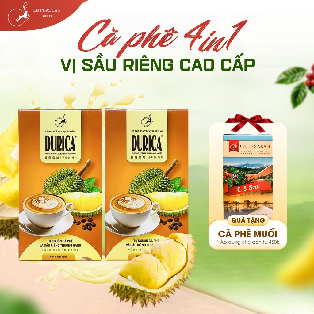 Combo 2 Hộp Cà Phê Sầu Riêng, Cà Phê Loại ĐẶC BIỆT THƠM NGON TIỆN LỢI - DURICA - LE PLATEAU ...