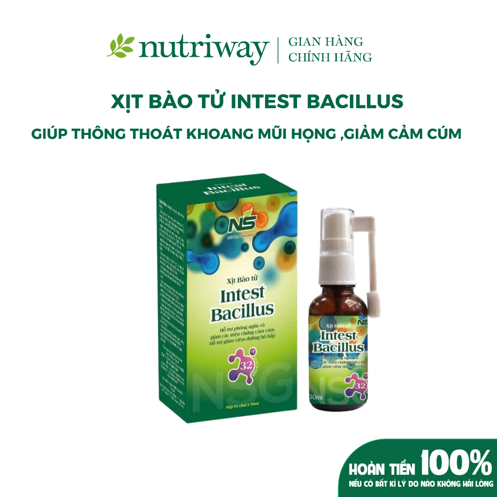 Xịt bào tử lợi khuẩn giúp giảm cảm cúm, ngạt mũi, viêm đường hô hấp mũi ...