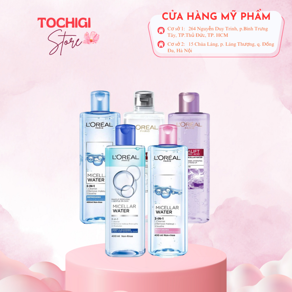 Nước Tẩy Trang L'Oreal Paris 3in1 Micellar Water 95ml - 400ml, Làm Sạch, Dưỡng Ẩm Cho Mọi Loại ...