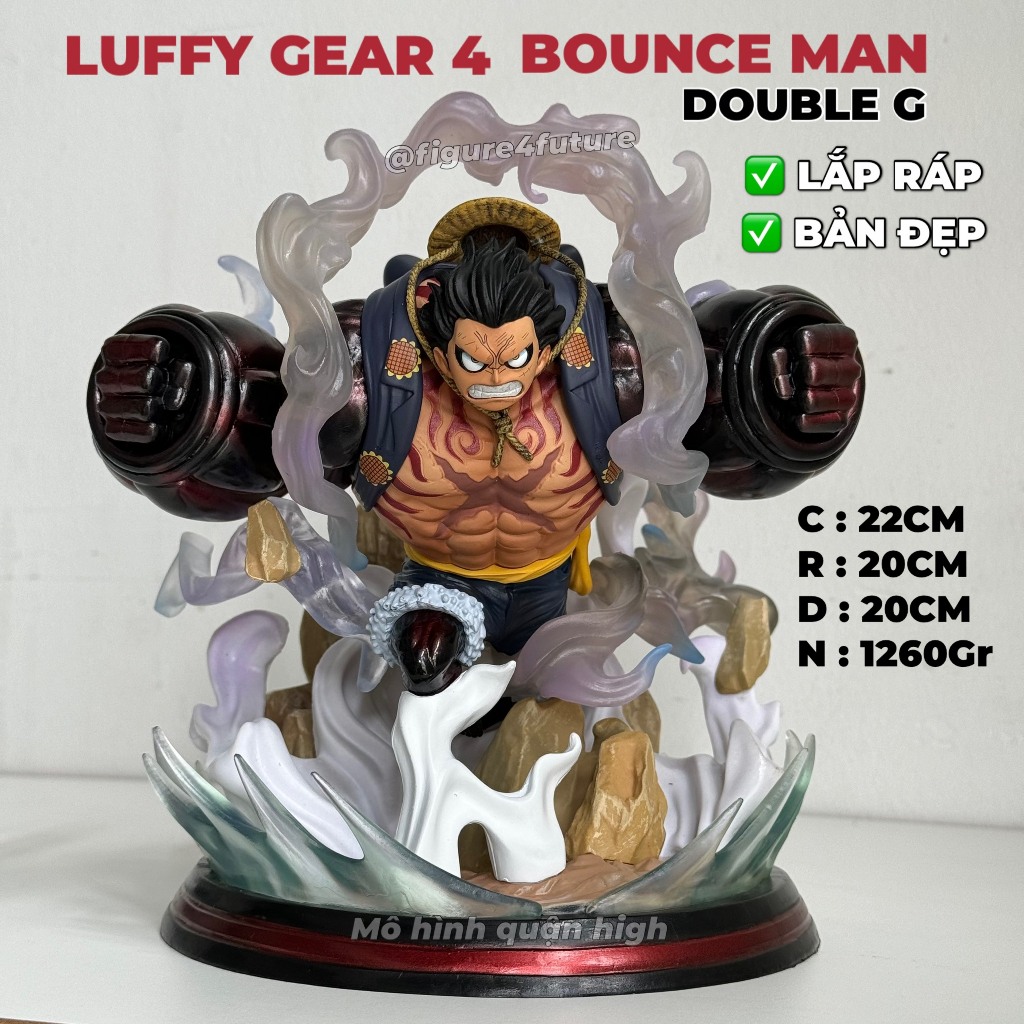 (22CM - F1 - Sẵn) Siêu phẩm mô hình Luffy gear 4 Double G cao 22cm - Mô ...