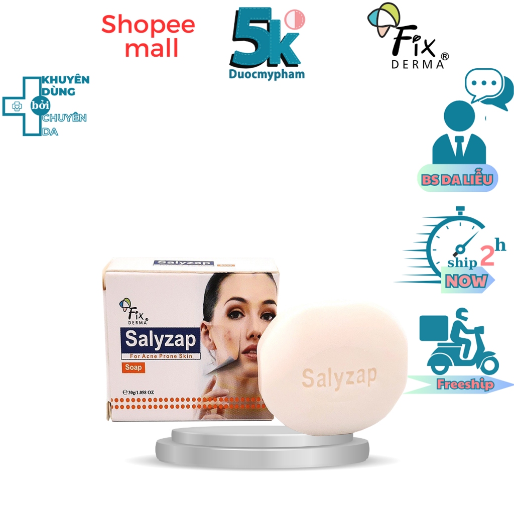 Xà Phòng Giảm Mụn Mờ Thâm Nám Fixderma Salyzap Soap (30g-75g) | Shopee ...