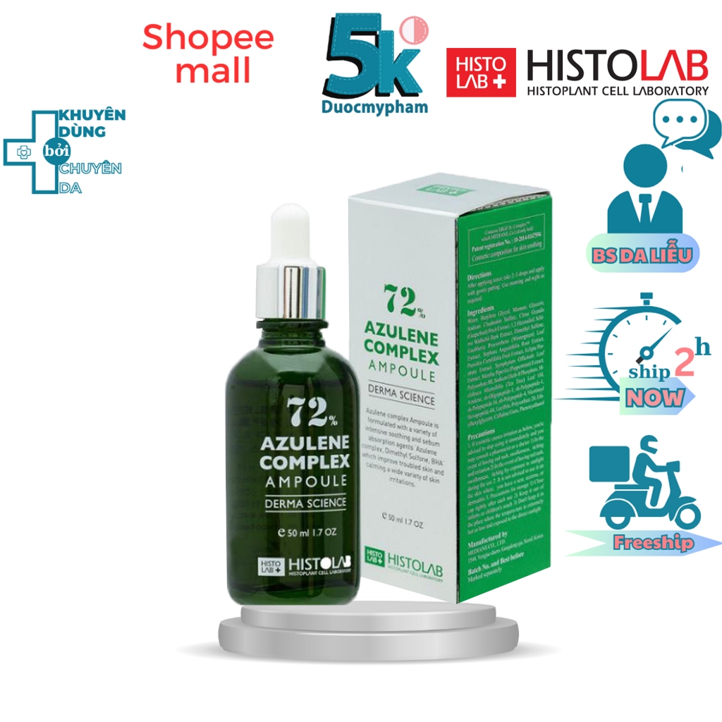 Tinh Chất Serum Histolab Azulene Complex Ampoule 72% - Giảm ngừa mun và ...