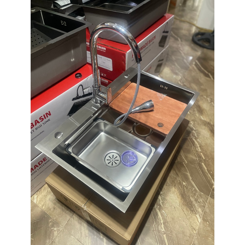 Chậu rửa bát 1 hố inox 304 kích thước 75x46cm | Shopee Việt Nam