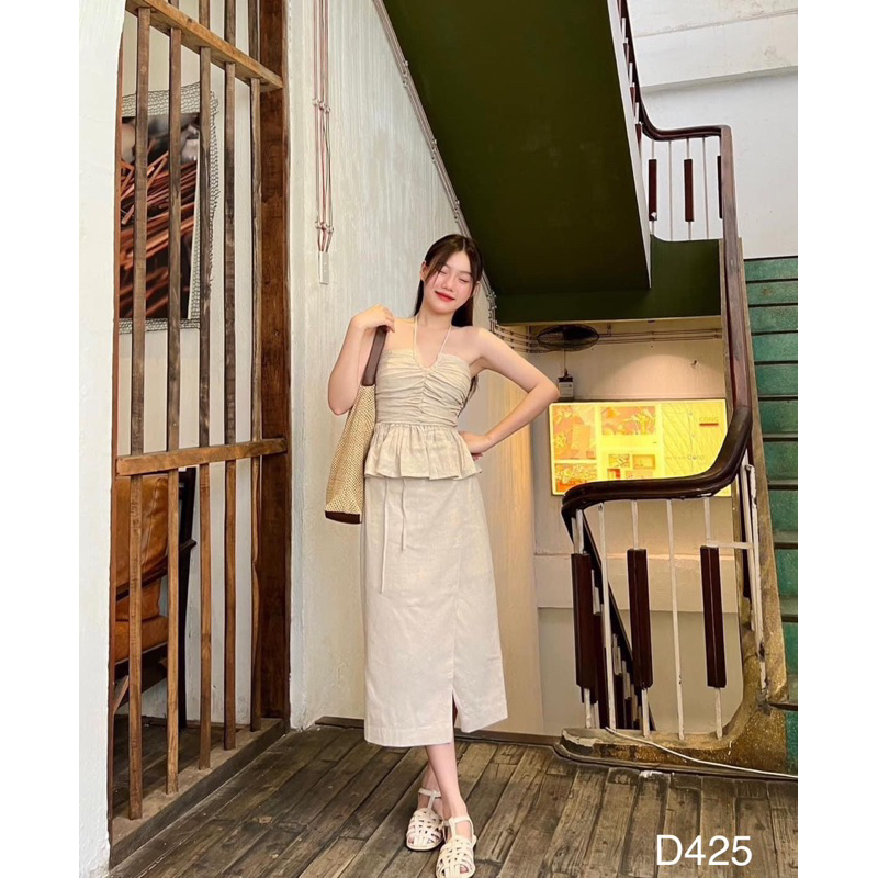 SET LINEN ĐI DU LỊCH BIỂN , SANG CHẢNH, XINH DỄ THƯƠNG_ D425 | Shopee Việt Nam