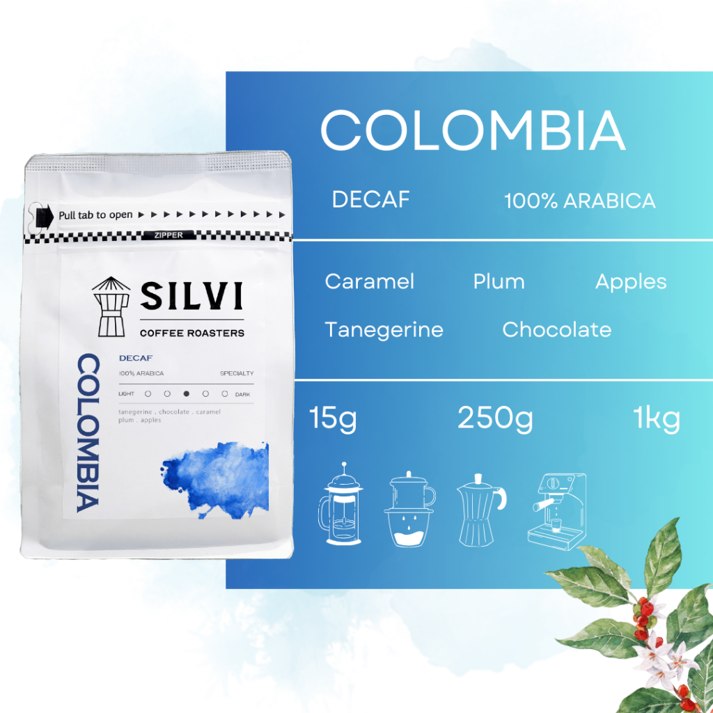 Cà phê nguyên chất - COLOMBIA DECAF - Silvi Coffee Roasters | Shopee ...