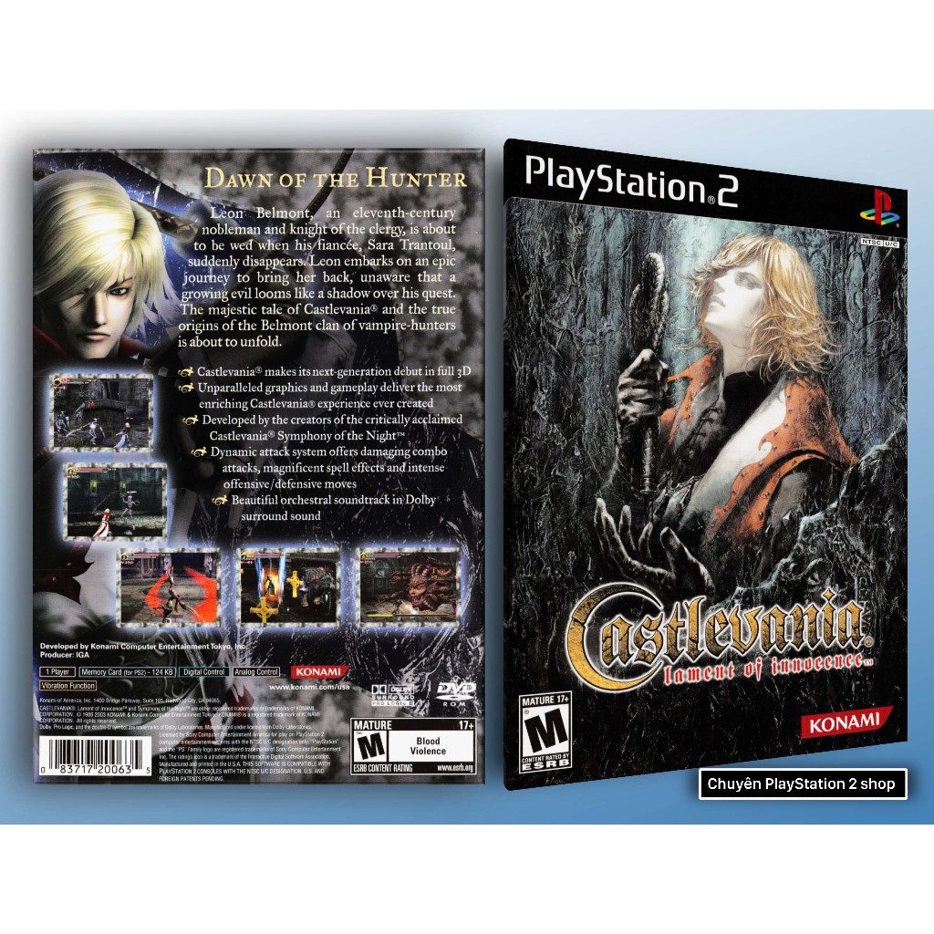 Đĩa game Castlevania: Lament of Innocence (hành động, phiêu lưu, chạy ...