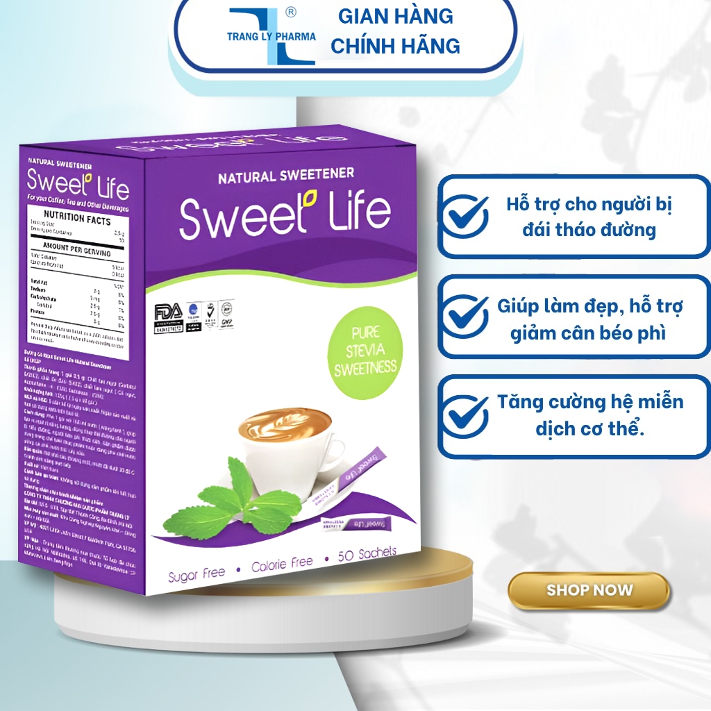 Đường cỏ ngọt ăn kiêng Sweet Life Traly hỗ trợ cho người đái tháo đường ...