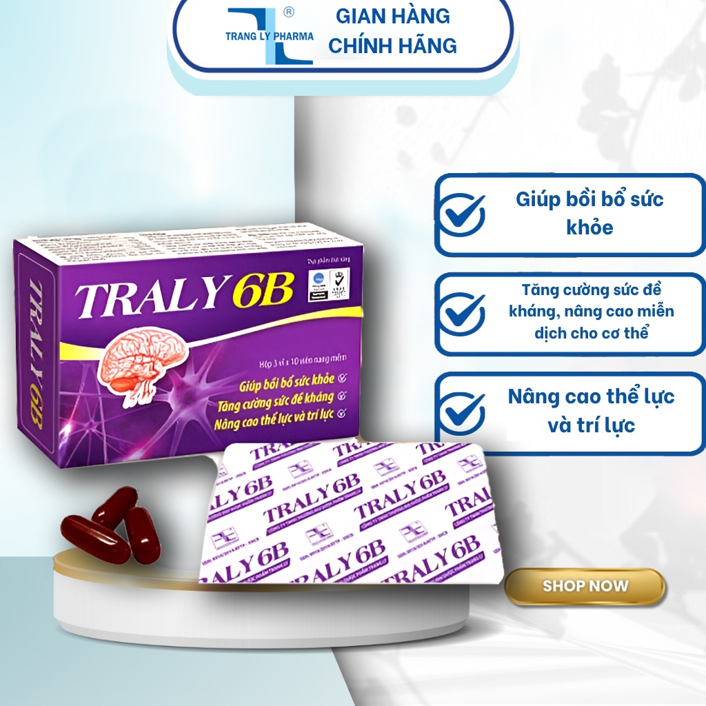 Viên uống Traly 6B bồi bổ sức khỏe, kích thích tiêu hóa, tăng cường sức ...