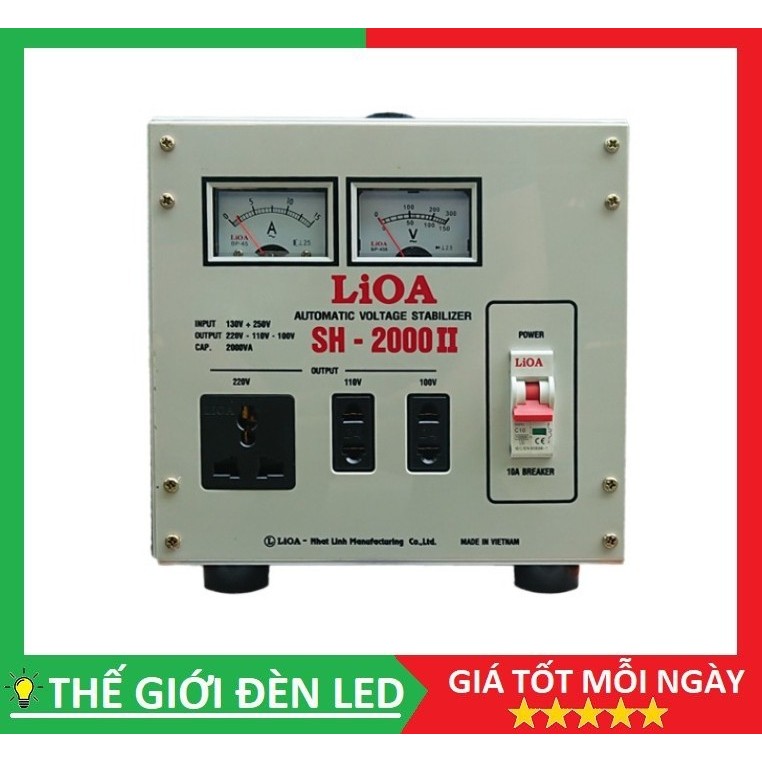 Ổn áp LiOA 2KVA SH-2000II dải 130V hàng chính hãng | Shopee Việt Nam