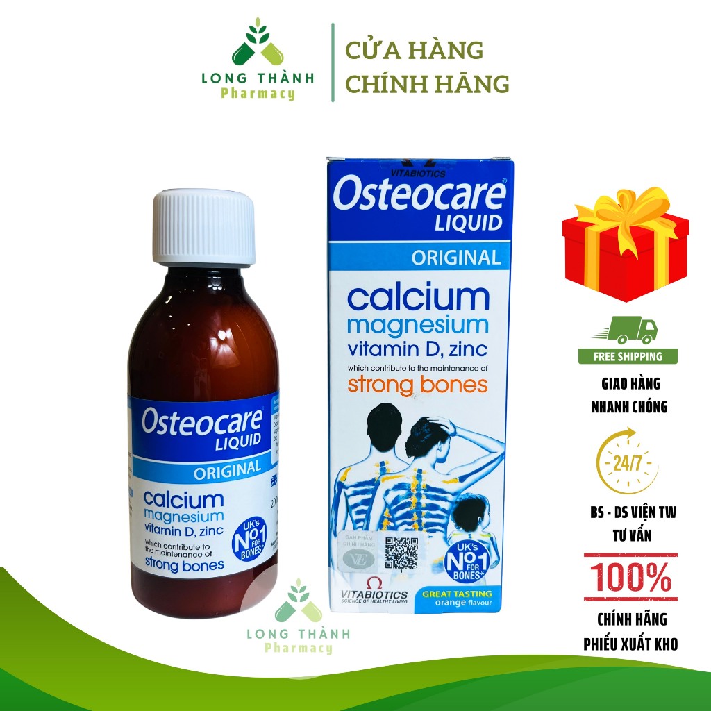 [CÓ TEM] Canxi nước OSTEOCARE LIQUID Vitabiotics - Bổ sung Canxi và Vitamin D, giúp chắc khỏe ...