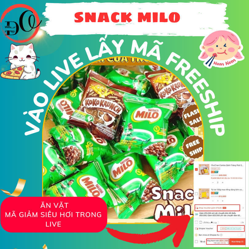 Snack Bim Bim Milo Nestle Thái Lan, Ngũ Cốc Ăn Sáng Cacao Milo Thái Lan ...