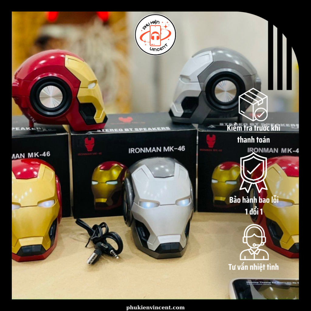 Loa Bluetooth IRON MAN MK-46 | Shopee Việt Nam