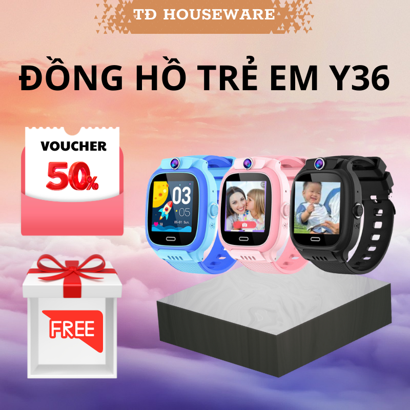 Đồng Hồ Thông Minh Trẻ Em gọi video Y31, Y36 Bản 2024 Hỗ Trợ Kháng Nước, Nghe Gọi video, Định Vị ...