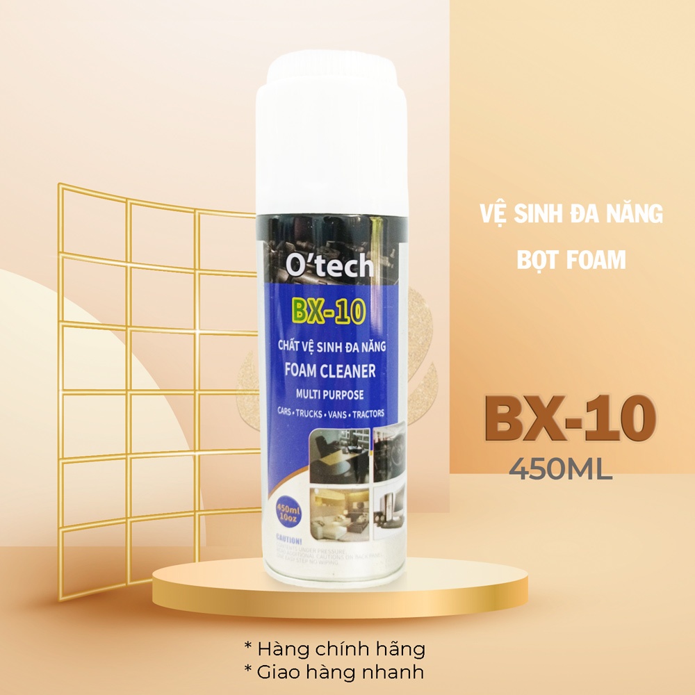 BX-10 Bình xịt vệ sinh đa năng (450 ml) O'tech multi-purpose Foam Cleaner | Shopee Việt Nam