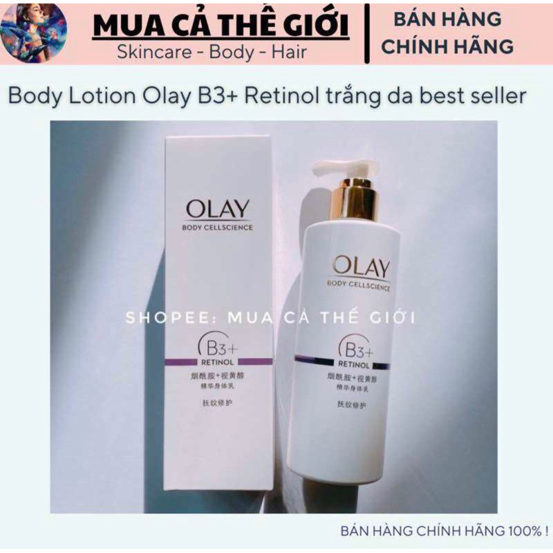 Dưỡng thể Olay B3+ Retinol dưỡng trắng chống lão hoá | Shopee Việt Nam