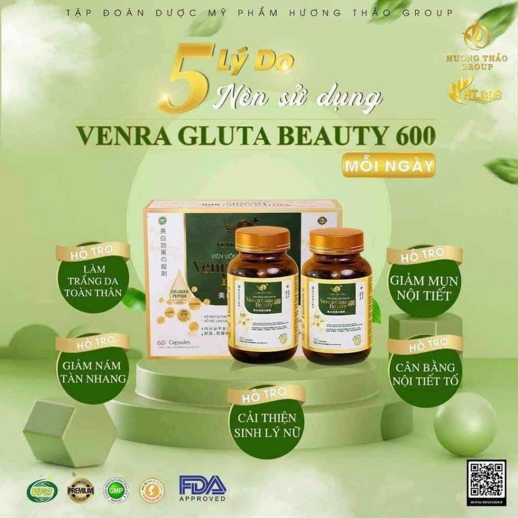 [Chính hãng] Viên uống Venra gluta beauty 600 cải thiện nội tiết,giảm ...