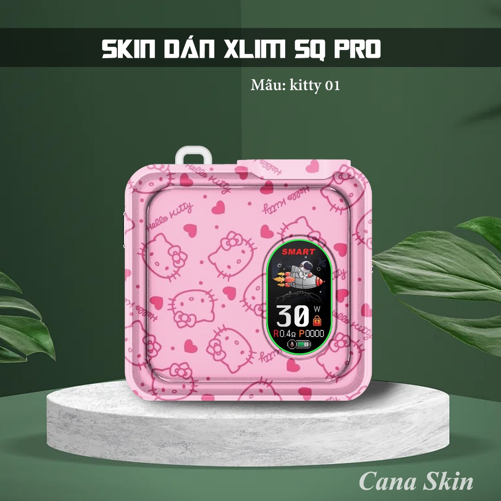 Miếng dán skin in hình Kitty cho Xlim SQ Pro / Xlim V2 / xlim SE ...