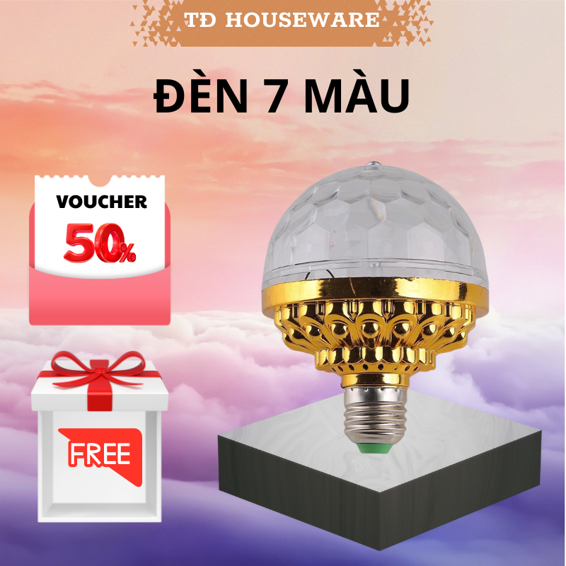 Đèn Led Nháy Chớp 7 Màu 5 Chế Độ Tự Xoay Đui Tròn Cao Cấp - Đèn LED Vũ Trường Xoay | Shopee Việt Nam